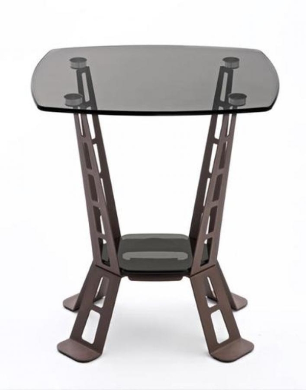 Italian Design Glass End Tables | repurposedMATERIALS