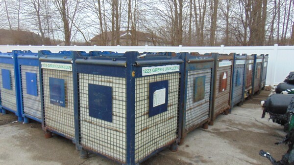 Steel Cage with Plastic Tote | repurposedMATERIALS