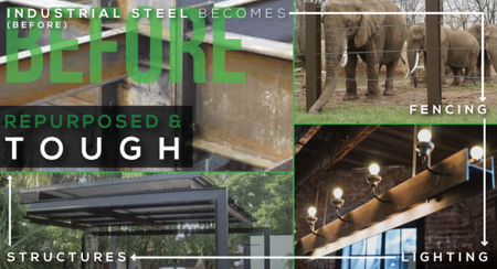 USED Steel I Beams | repurposedMATERIALS