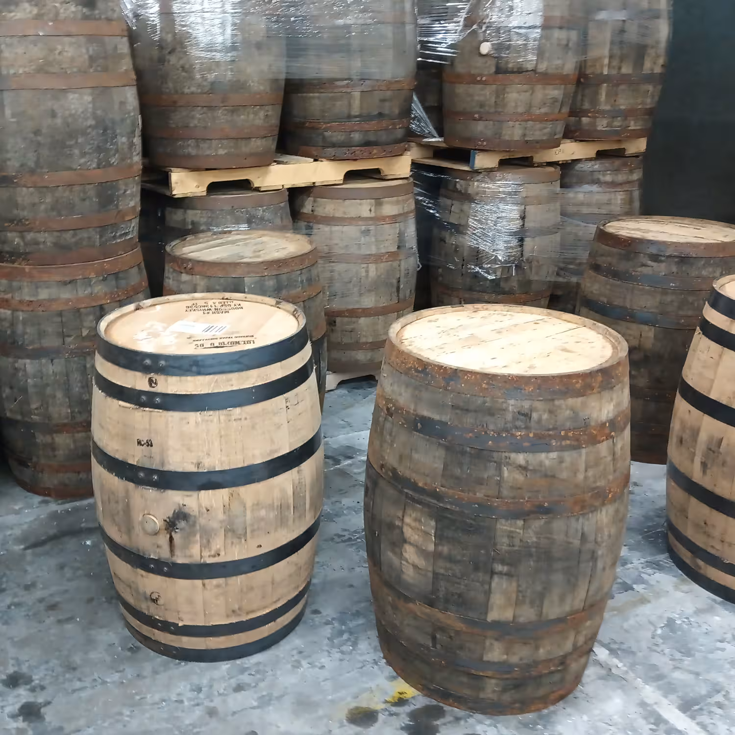 USED Wood Barrels Inventory | repurposedMATERIALS