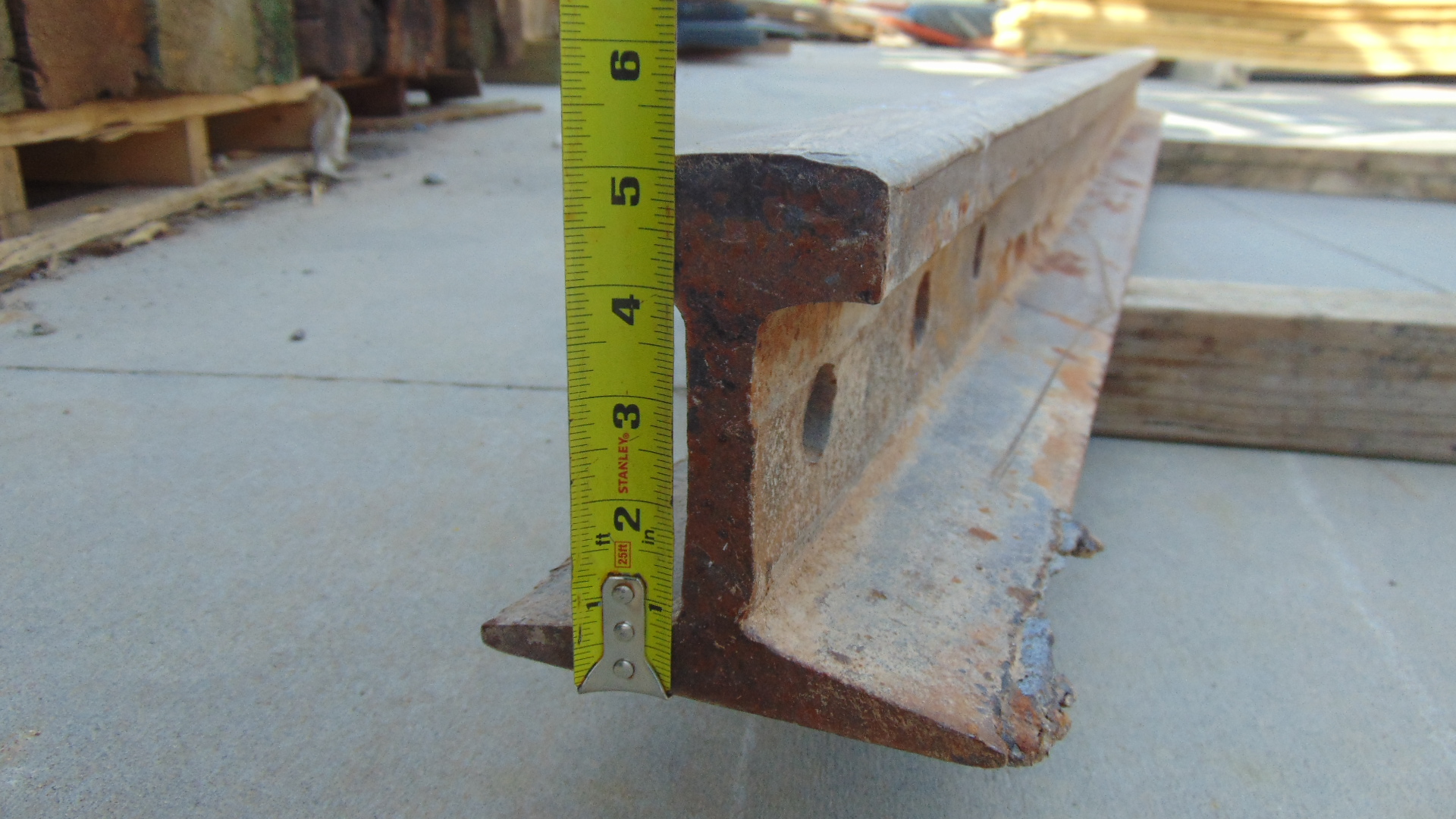 USED Steel Railroad Rail | repurposedMATERIALS